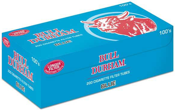 Bull Durham Cigarette Tubes Blue 100 200ct - DiscountLittleCigars.com